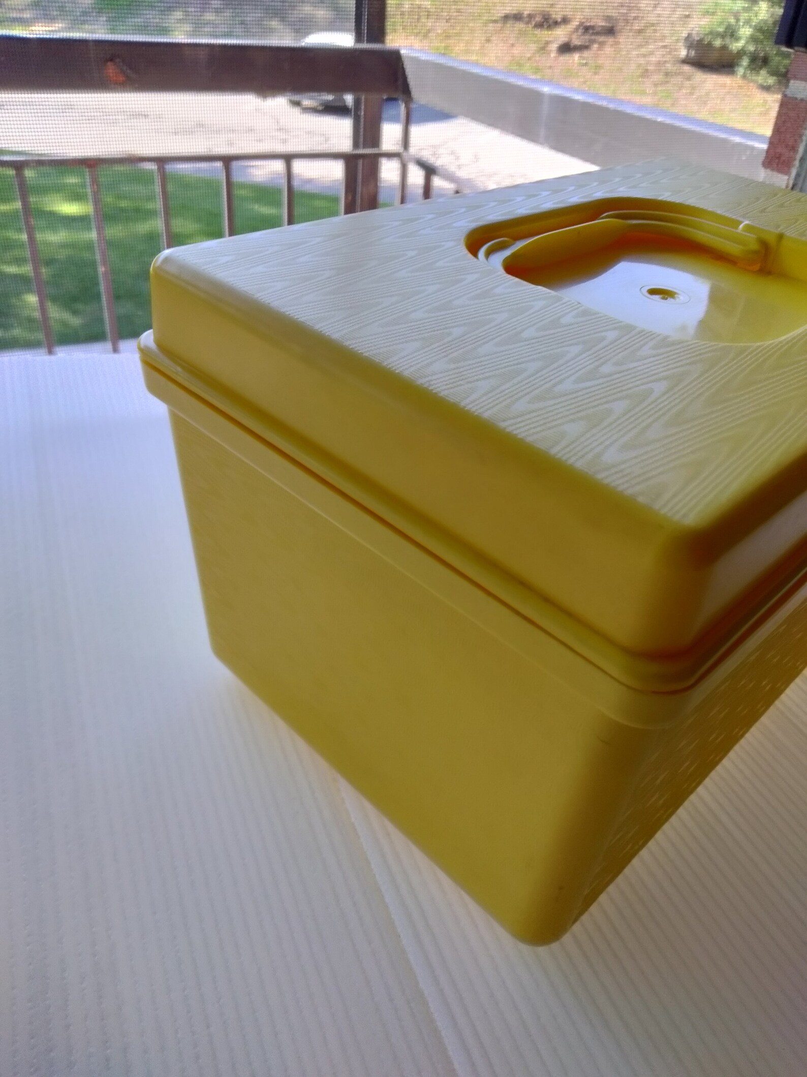 Costom Orders Plastic Thread Box Vintage Yellow Sewing Box - Etsy