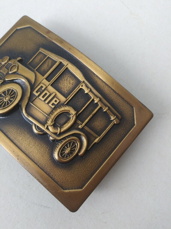 Vintage Belt Buckle Car, Metal,bronze - Gem