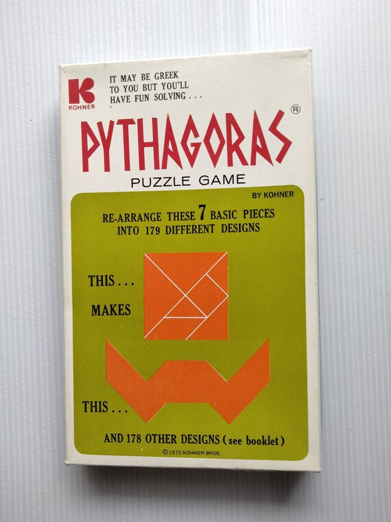 Vintage Game Pythagoras Puzzle Game By Kohner 1972 Etsy