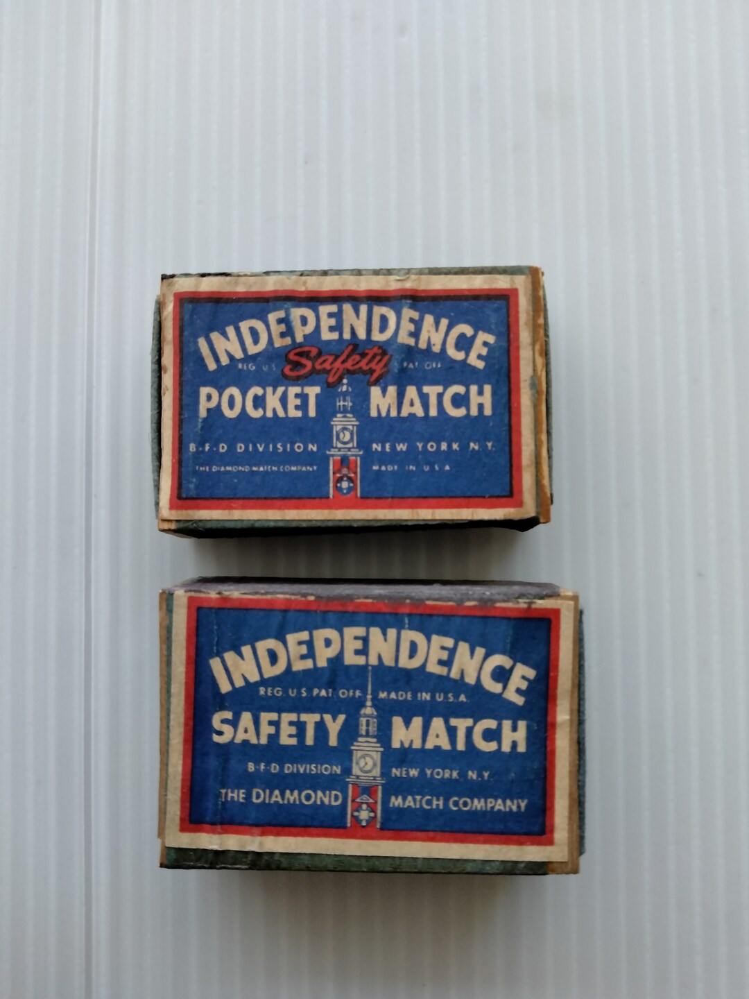 Vintage Set of 2 Matchbox Independence Pocket Match and Safety Match ...