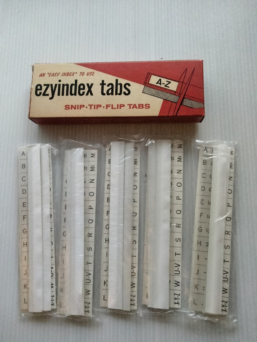 Vintage Ezyindex Tabs Snip-tip-flip Tabs - Etsy