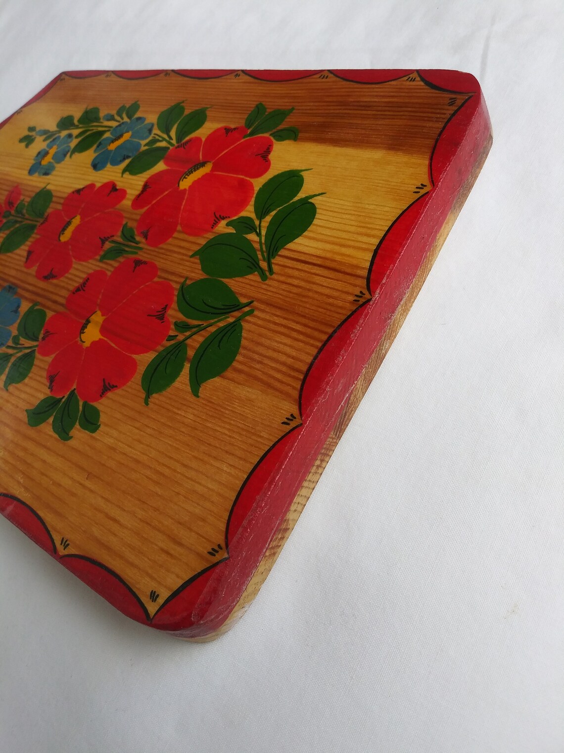 Vintage Russian Wooden Cutting Board Kitchen Decorative - Etsy
