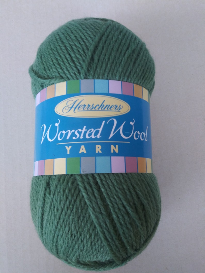 1 Skeins Herrschners Worsted Wool Yarn /dark Sage - Etsy