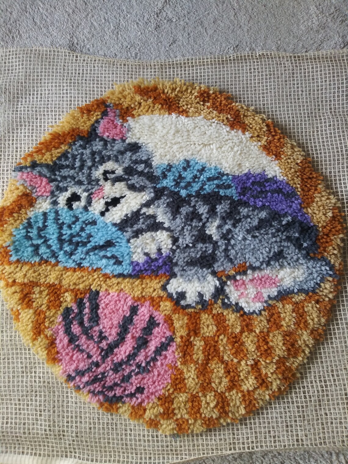 Cat Latch Hook Rug - Etsy