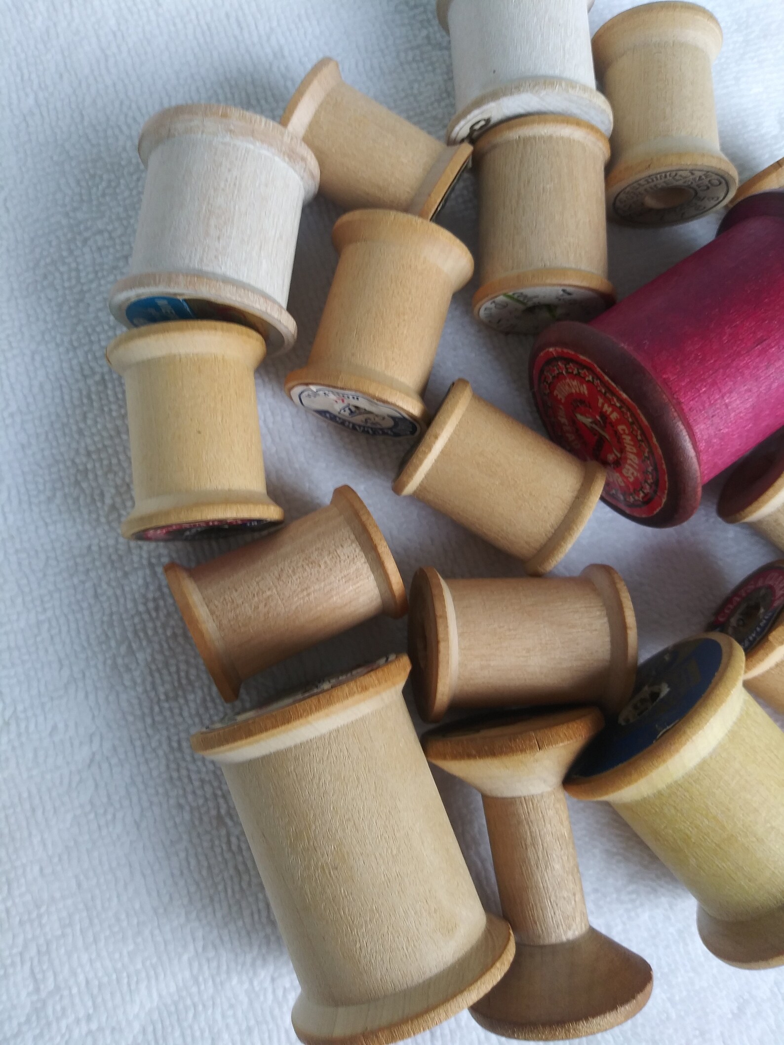 20 Vintage Wooden Thread Spools | Etsy