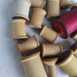 20 Vintage Wooden Thread Spools - Etsy