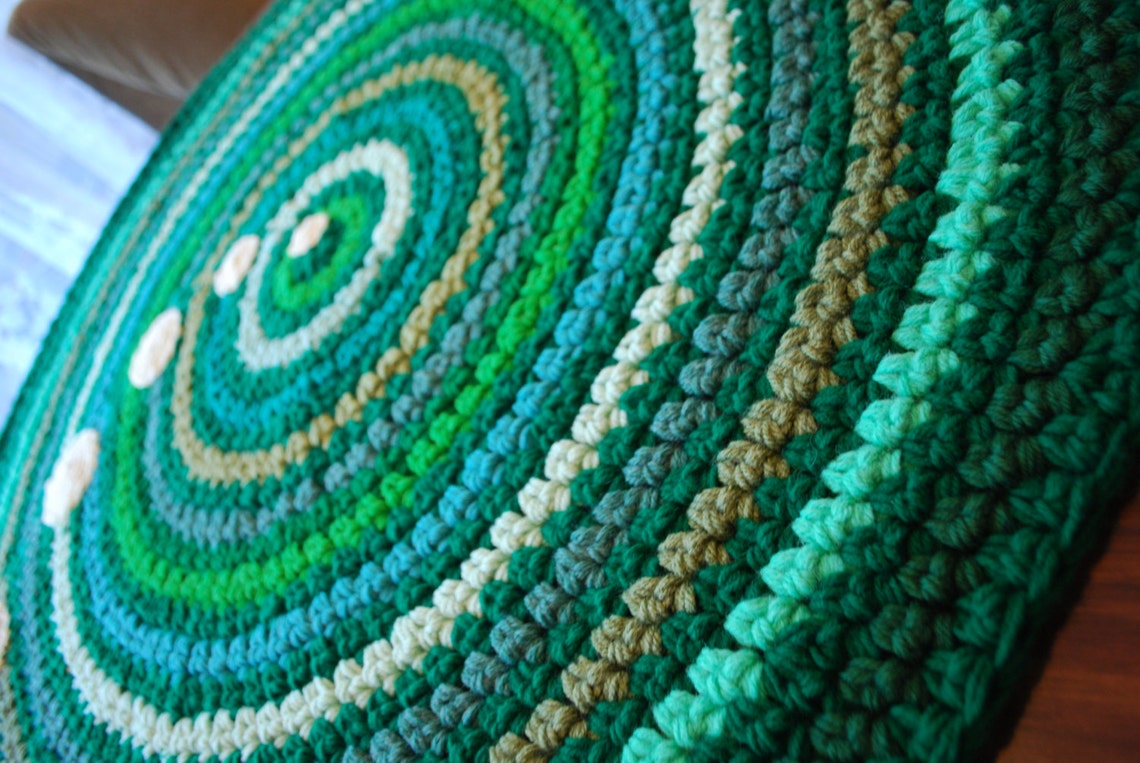 Green Rug Handmade - Etsy