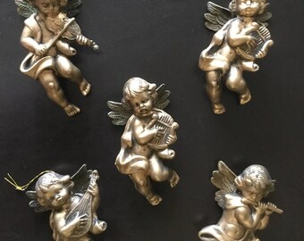 Gold angels | Etsy