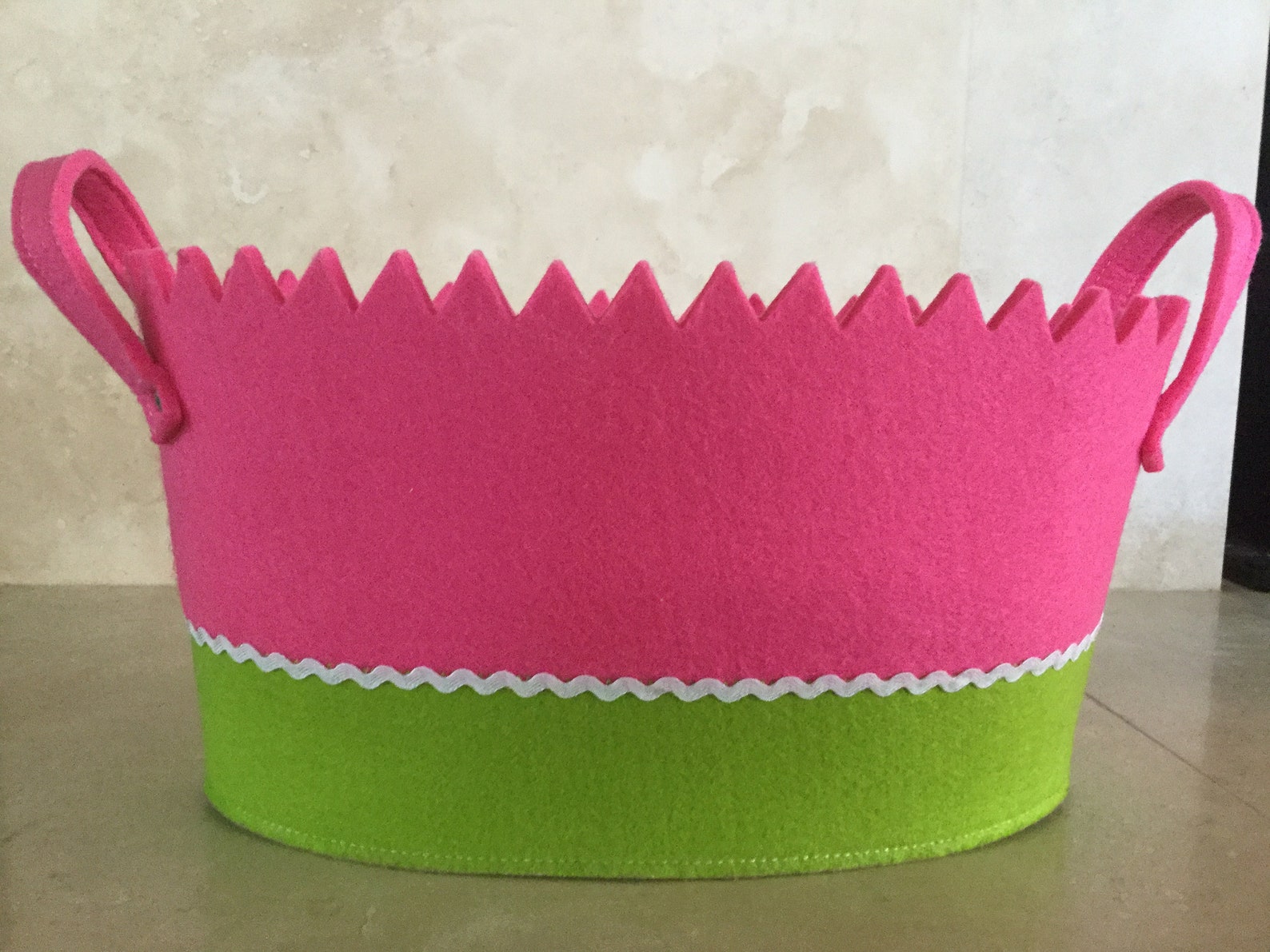 Adorable Large Felt Easter Basket / Easter Decoration - Etsy