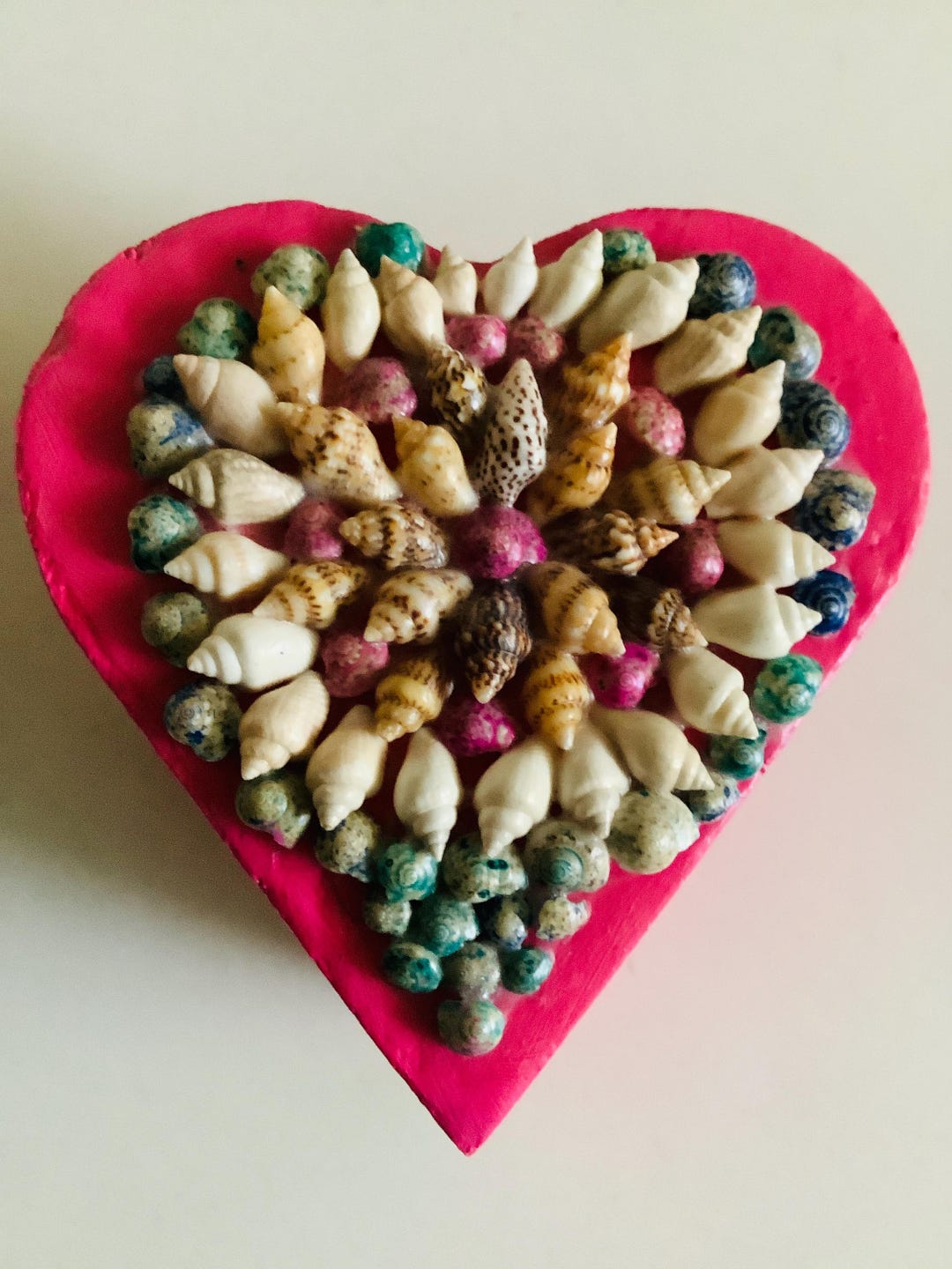 Pink Heart Seashell Trinket Box, Heart Shaped Jewelry Box, Heart ...