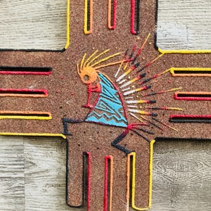2 Sided Sand Painting New Mexico Symbol With Kokopelli Man ...