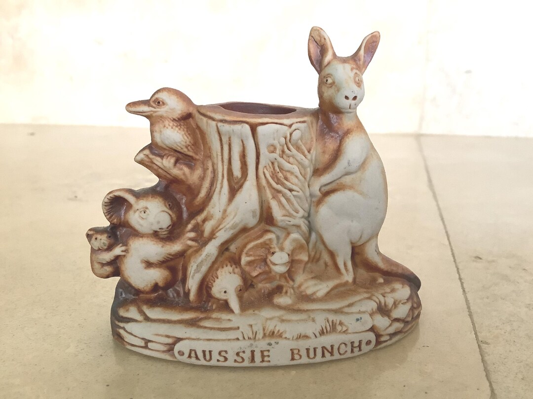 Hold for Kirk, Vintage 1993 Aussie Bunch Ceramic Candle Holder ...