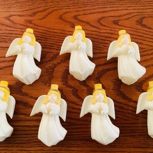 7 Vintage Plastic Angel Christmas Light Covers / Christmas Decoration ...