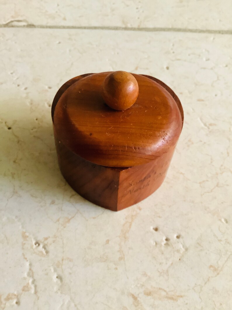Heart Shaped Small Solid Wood Box With Top From Santas - Etsy