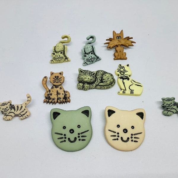 Cat Buttons - Etsy