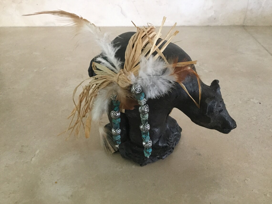 Roz Prouty Native American Art Pottery / Signed Clay Bear - Etsy