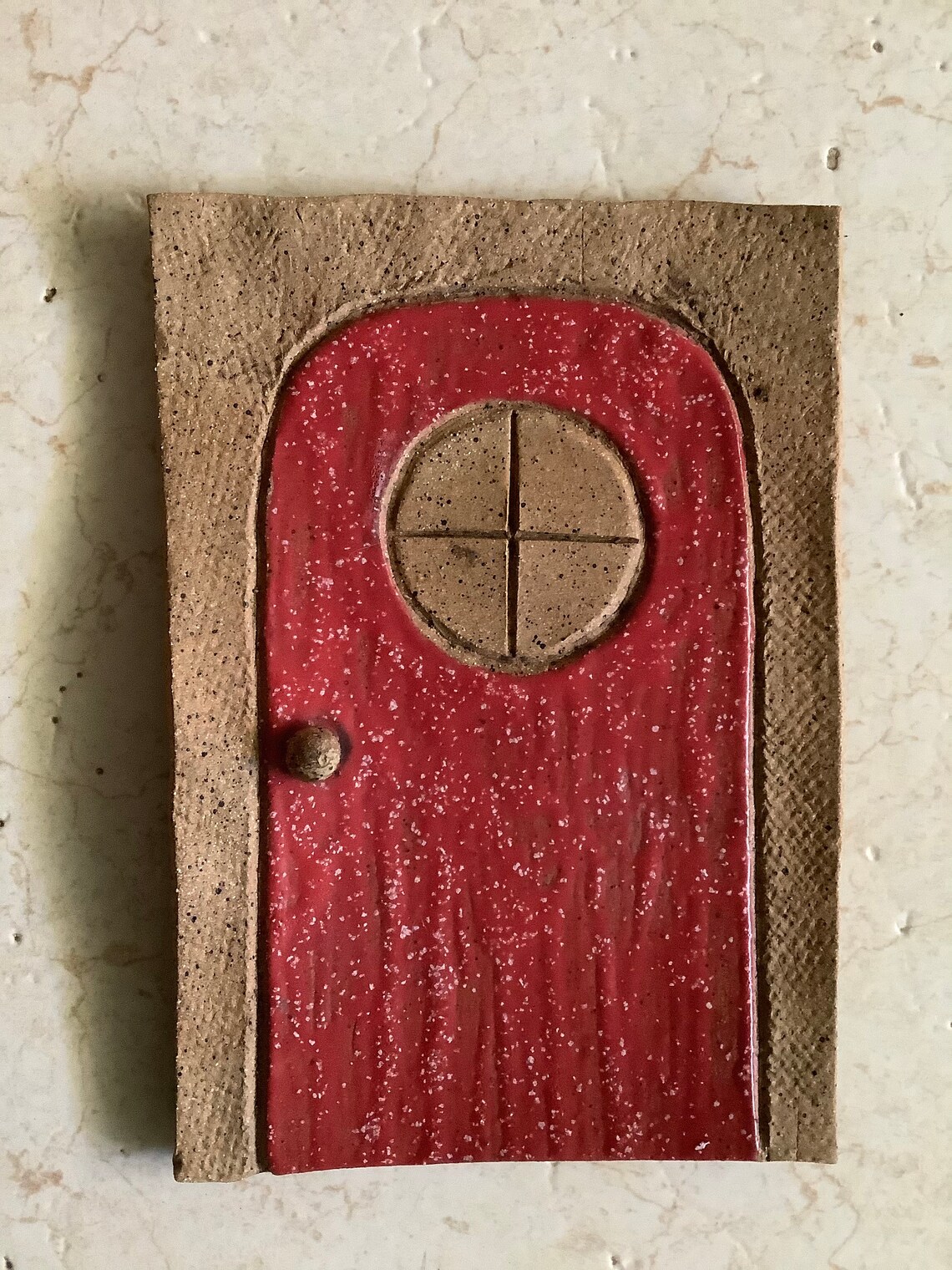 Hand Made Ceramic Slab Fairy Door / Garden Fairy Door / Garden | Etsy