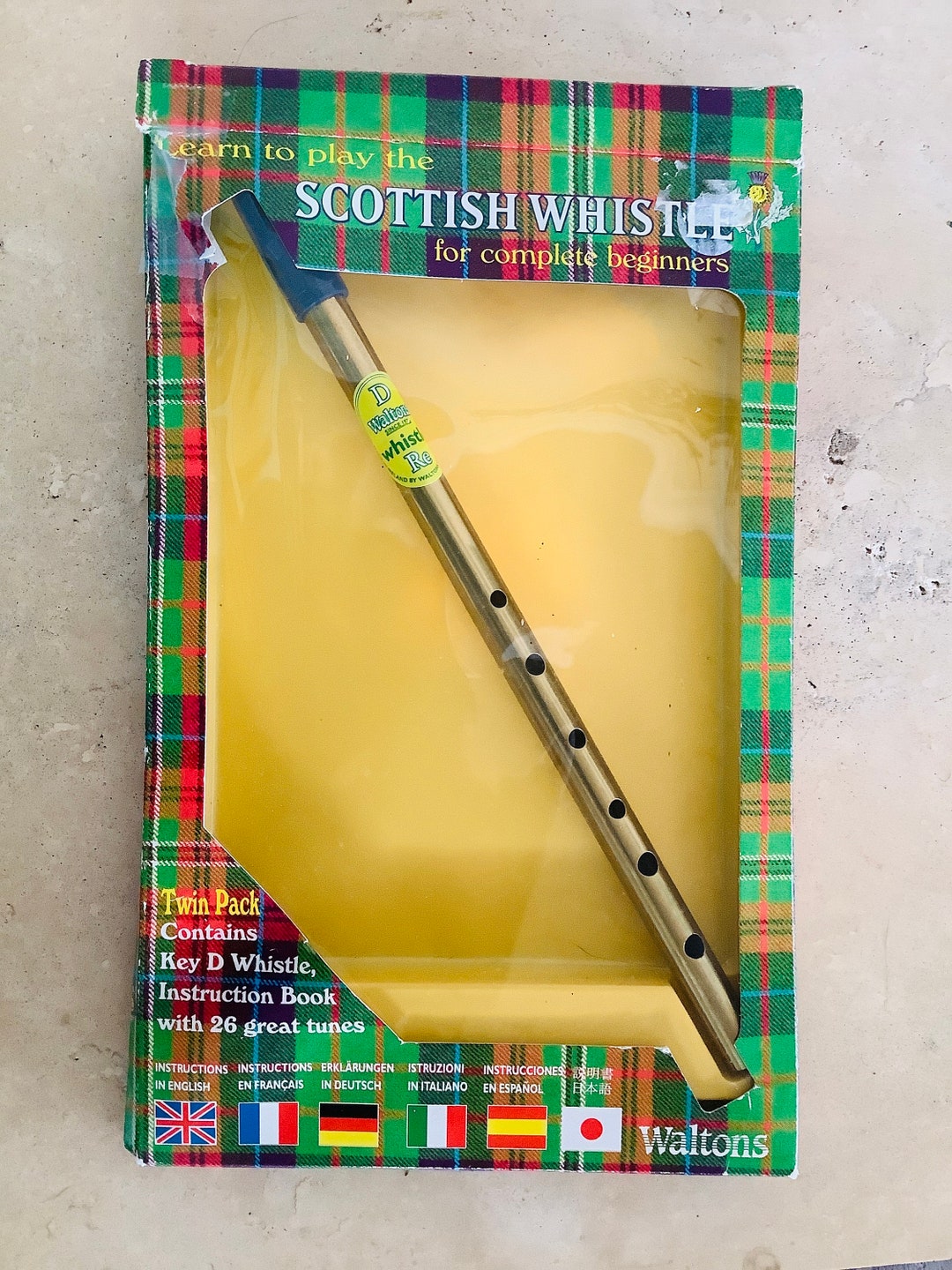 Waltons Key of D Brass Scottish Whistle / Authentic Irish Instrument - Etsy