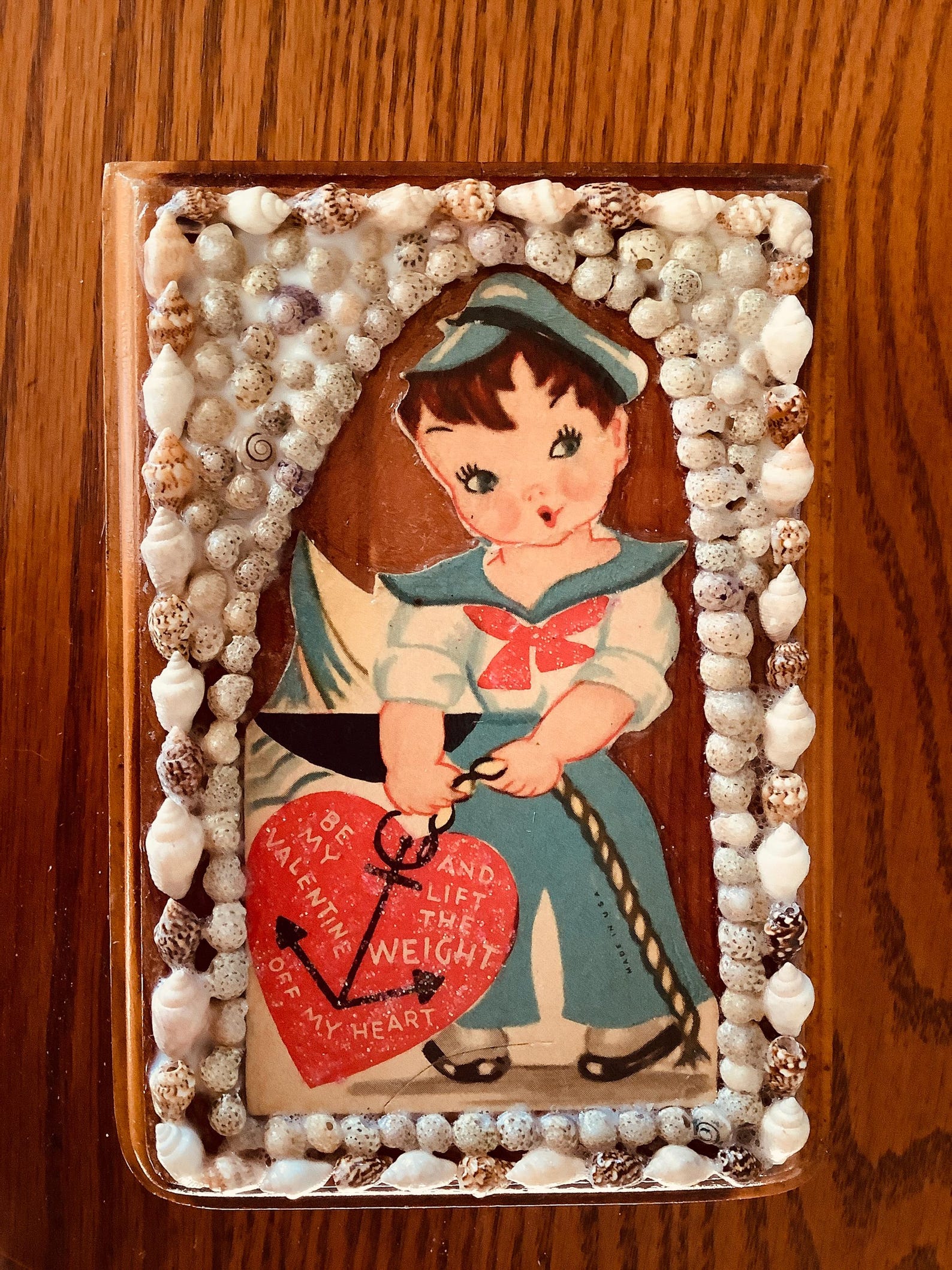 Sailors Valentine Jewelry Box, My Version With a Vintage Valentine Card ...