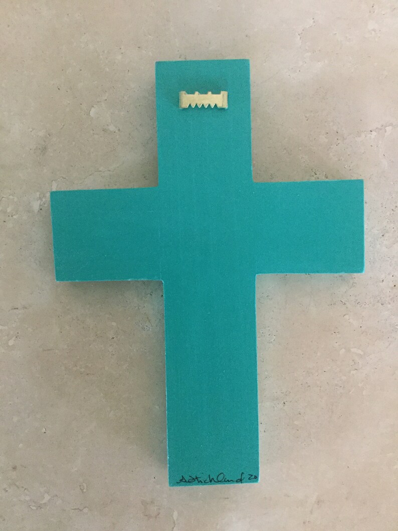 Funky Cross Handmade with Mexican Loteria Cards Worry Dolls | Etsy