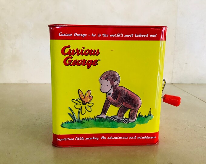 Vintage Curious George Pop up Toy / Music Box by Schylling and Licenced ...