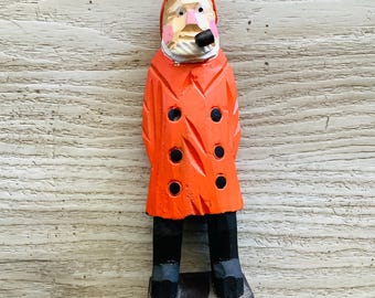 Vintage Hand Carved Wooden Sailor Statue / Seaman / Sea Captain Figure ...