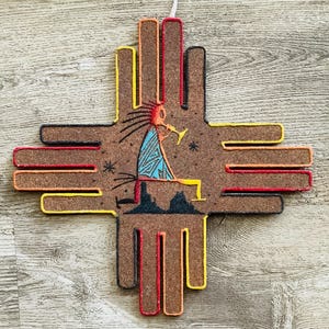 2 Sided Sand Painting New Mexico Symbol With Kokopelli Man ...