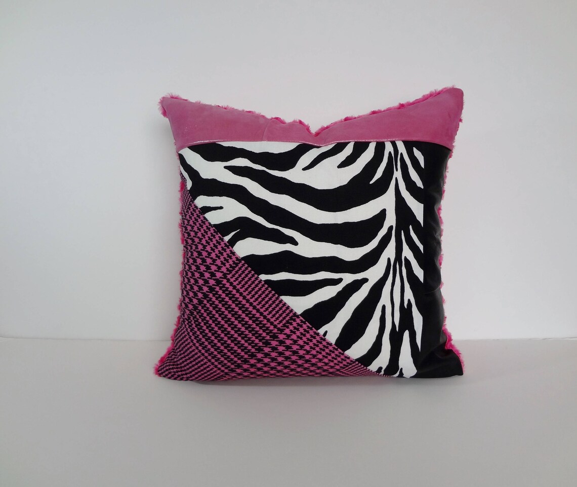 Funky Hot Pink 70s Pillow Cover Retro Throw Pillow Cushion - Etsy