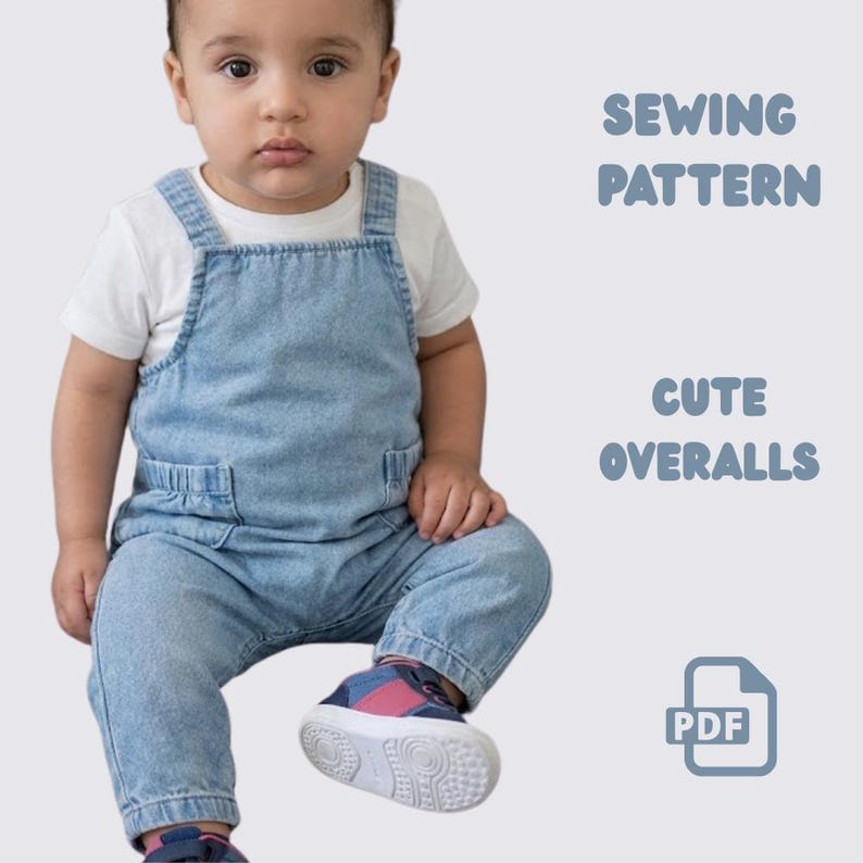 Baby Overalls Sewing Pattern PDF, Baby Onesie Romper Pattern, Infant ...