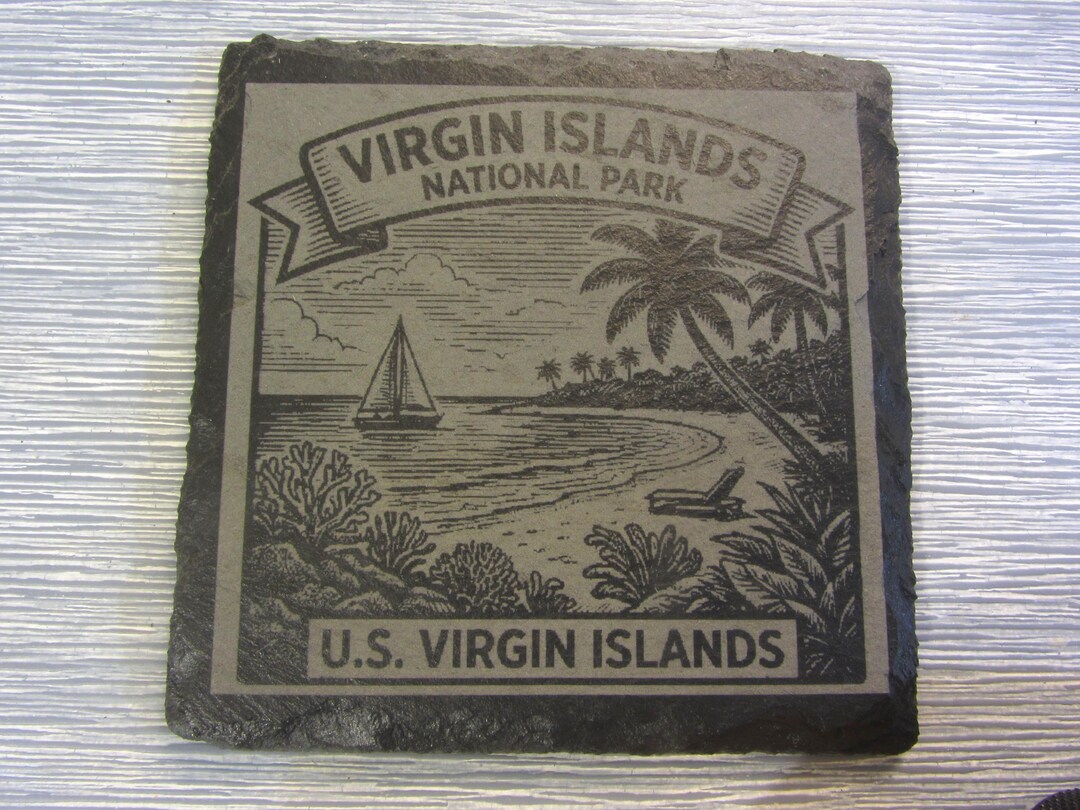 Virgin Islands National Park (U.S. Virgin Islands) - Slate Coaster ...