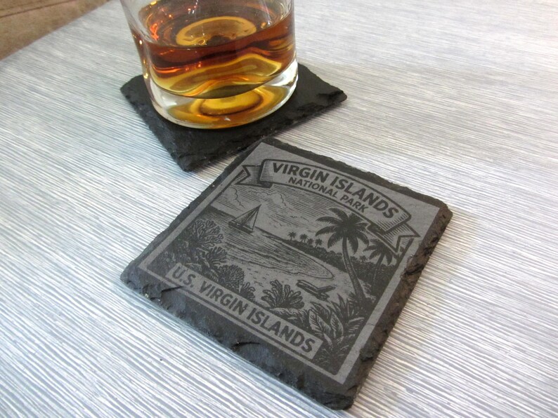 Virgin Islands National Park (U.S. Virgin Islands) - Slate Coaster ...