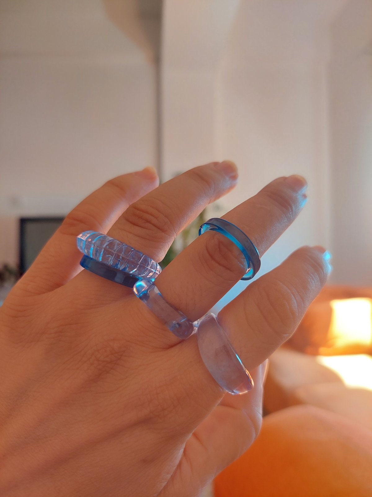 Plastic Rings 5 Pieces Stackable Rings - Etsy