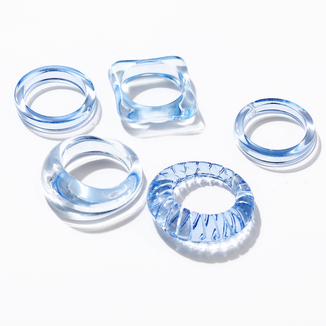 Plastic Rings 5 Pieces Stackable Rings - Etsy