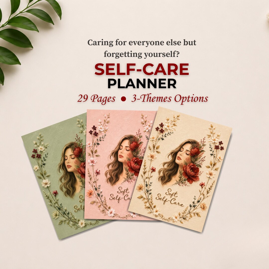 Self Care Planner Printable, Floral Mood Habit Tracker for Mom ...