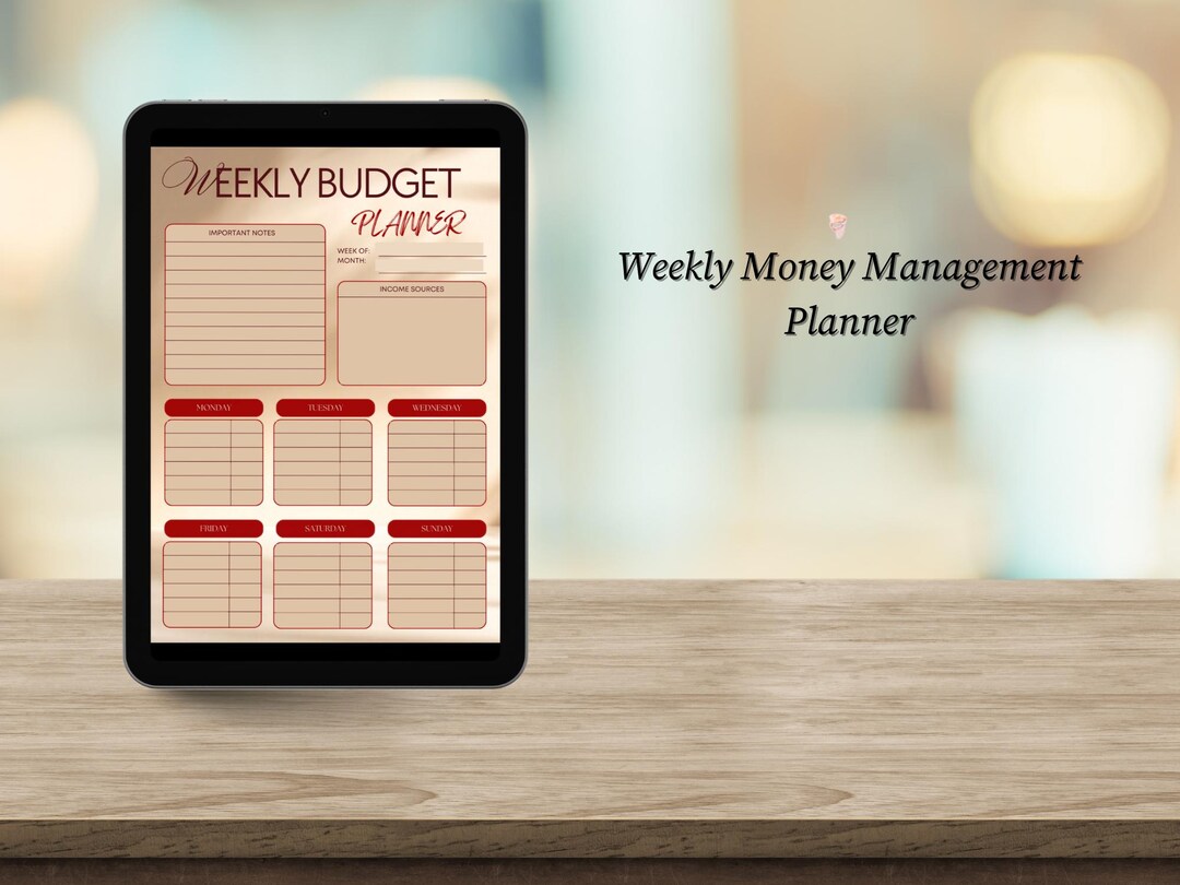 Weekly Budget Planner for Mothers | Editable Budget Planner for Busy ...