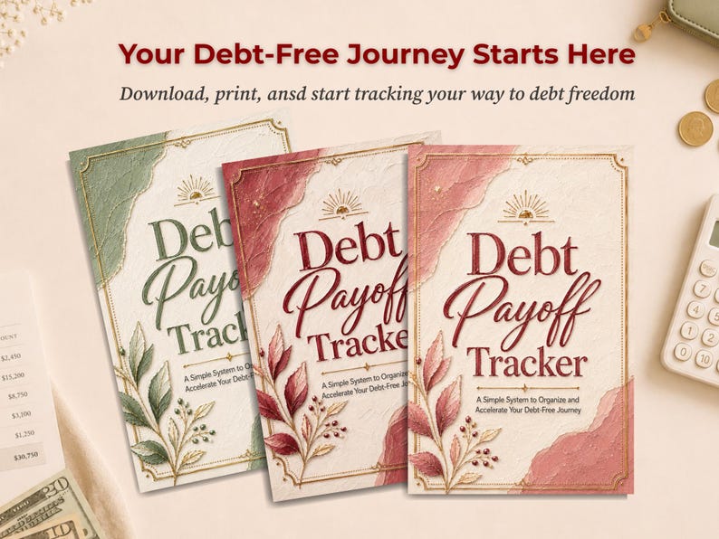 Debt Payoff Tracker Printable, Mom Debt-free Journey, Financial Freedom ...