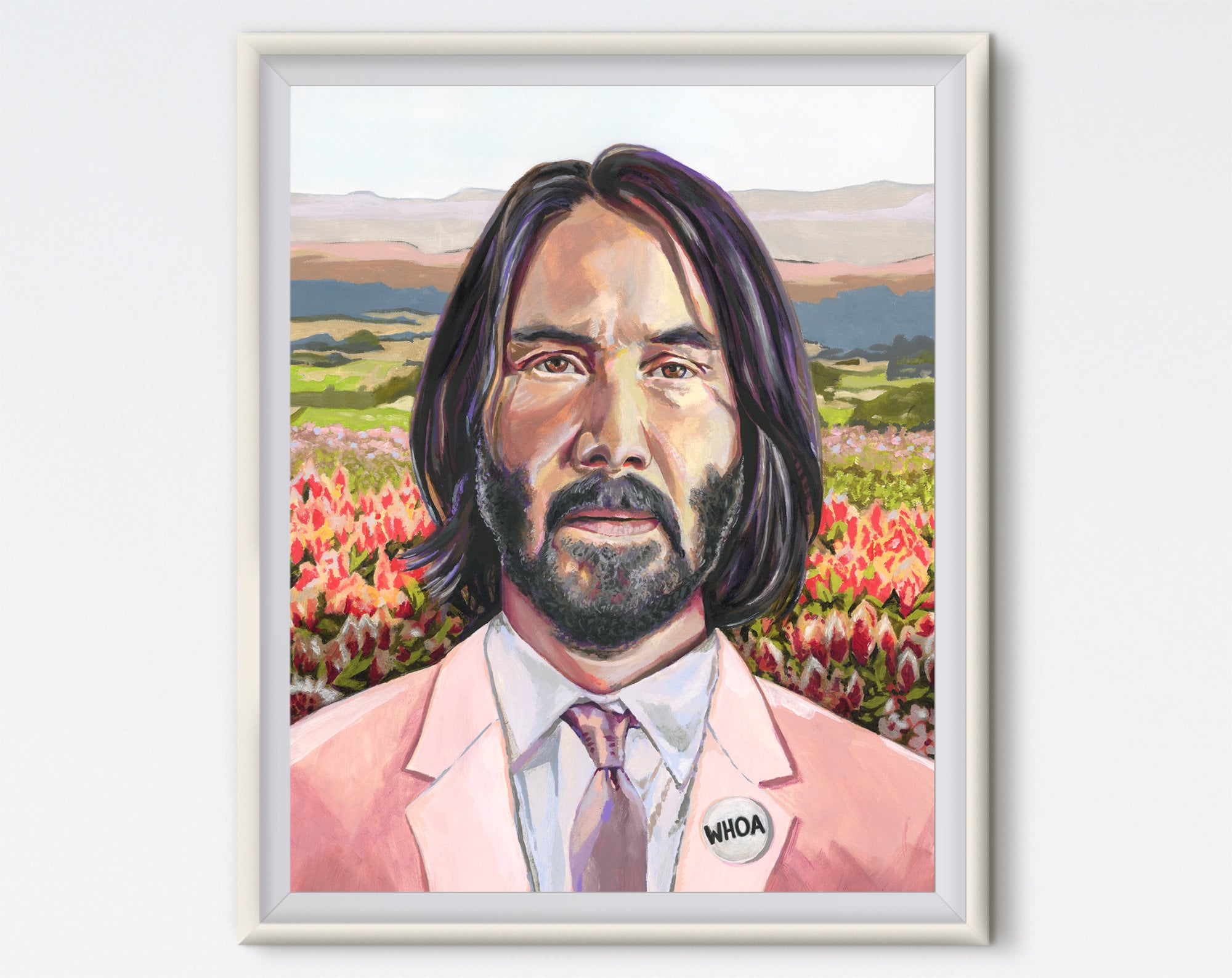 Keanu Oil Painting Keanu Reeves Art Print Keanu Whoa - Etsy UK