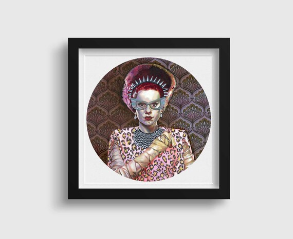 The Bride Oil Painting Art Print Bride Of Frankenstein | Etsy