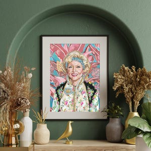 Rose - Rose Nylund - Acrylic Painting - Betty White - Art Print ...