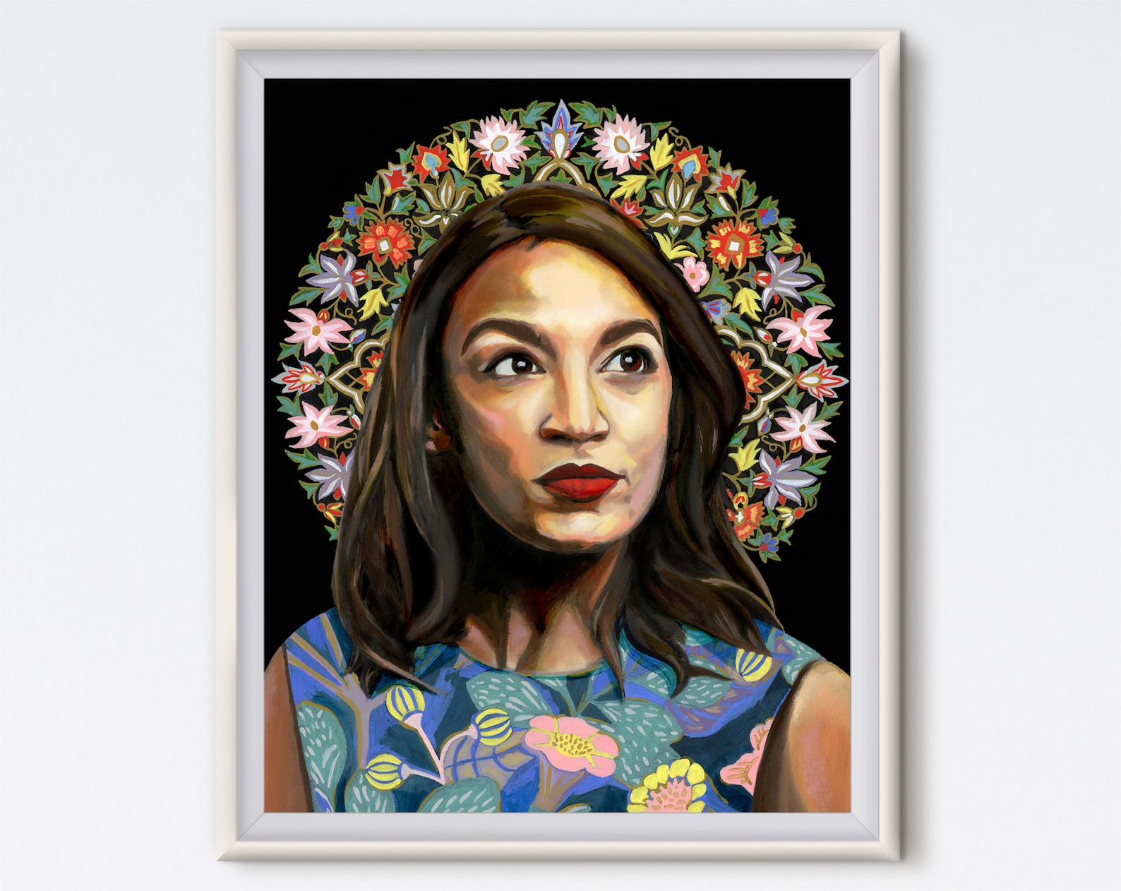 AOC Alexandria Ocasio-cortez Oil Painting AOC Portrait - Etsy