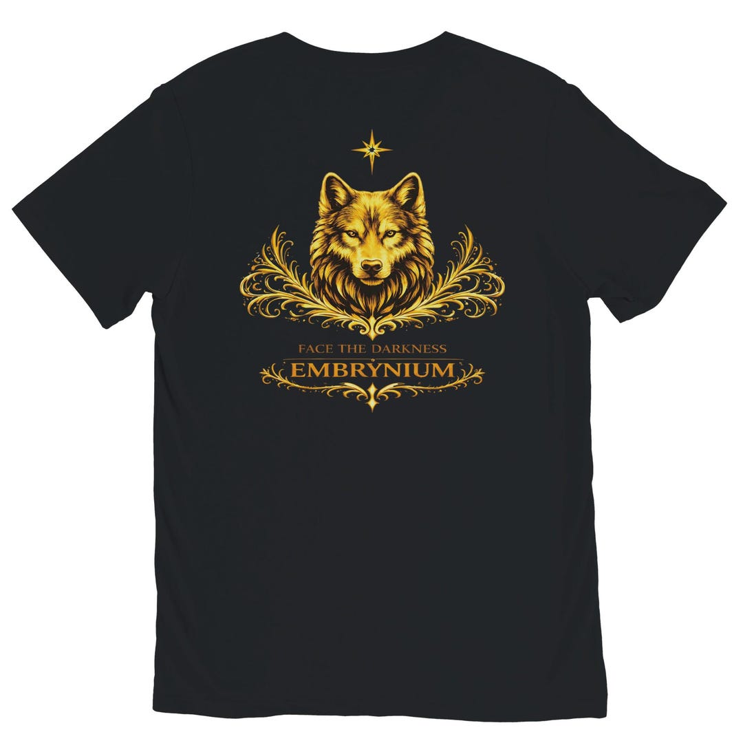 Wolf Graphic Tee: Heavyweight Cotton, Face the Darkness Embrynium ...