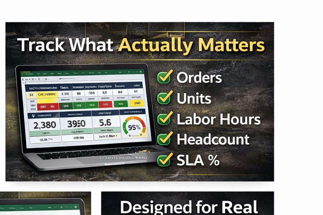 Warehouse Daily Operations Tracker | KPI Spreadsheet | Productivity ...