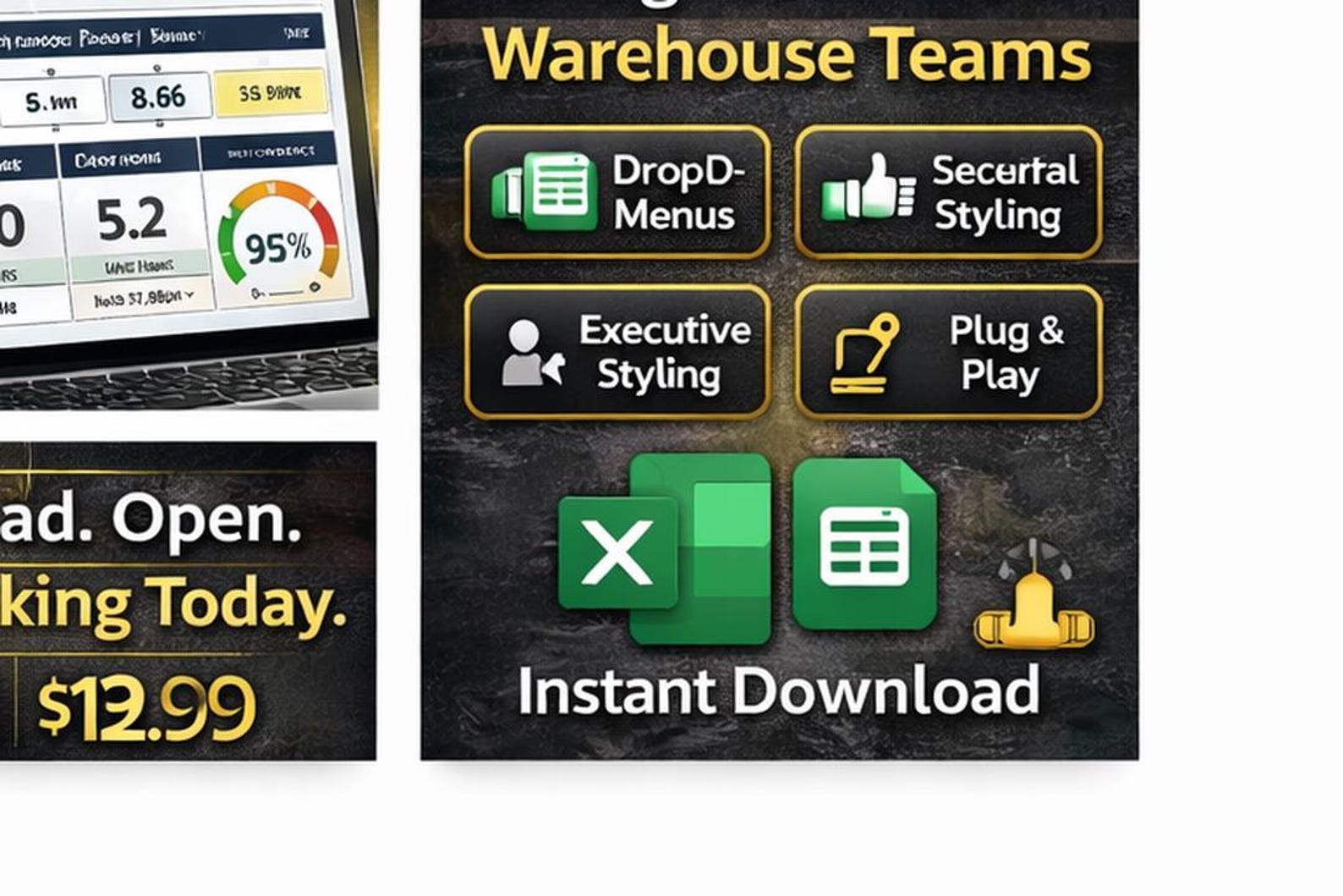 Warehouse Daily Operations Tracker | KPI Spreadsheet | Productivity ...