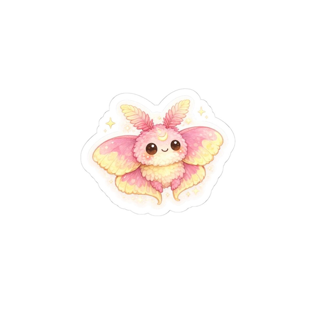 Chibi Rosy Maple Moth Kiss-cut Stickers - Etsy