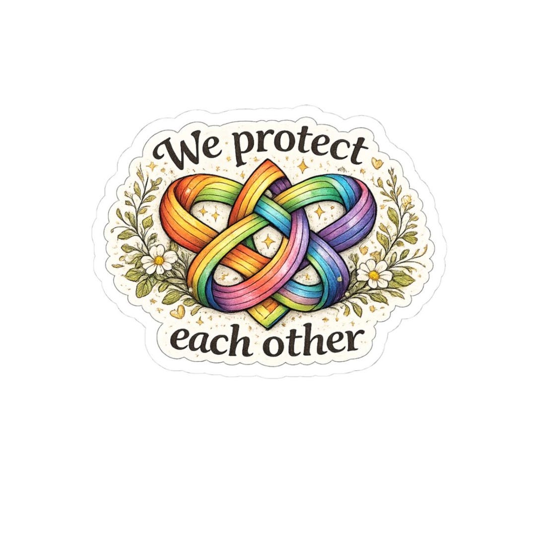 We Protect Each Other Kiss-cut Stickers | LGBTQ+ Witch Illustration - Etsy