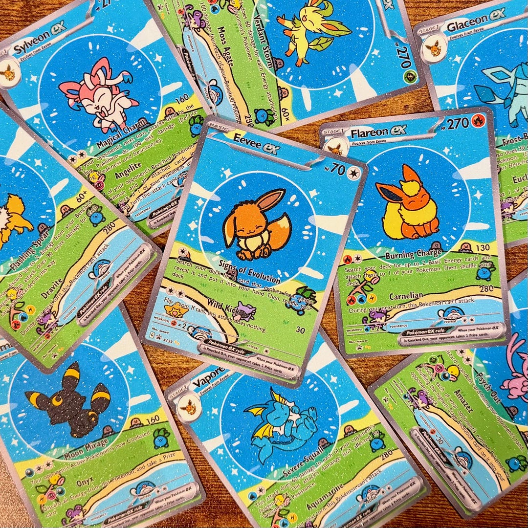 Bubble Eeveelution EX | Pokemon Fan Art Trading Card - Etsy