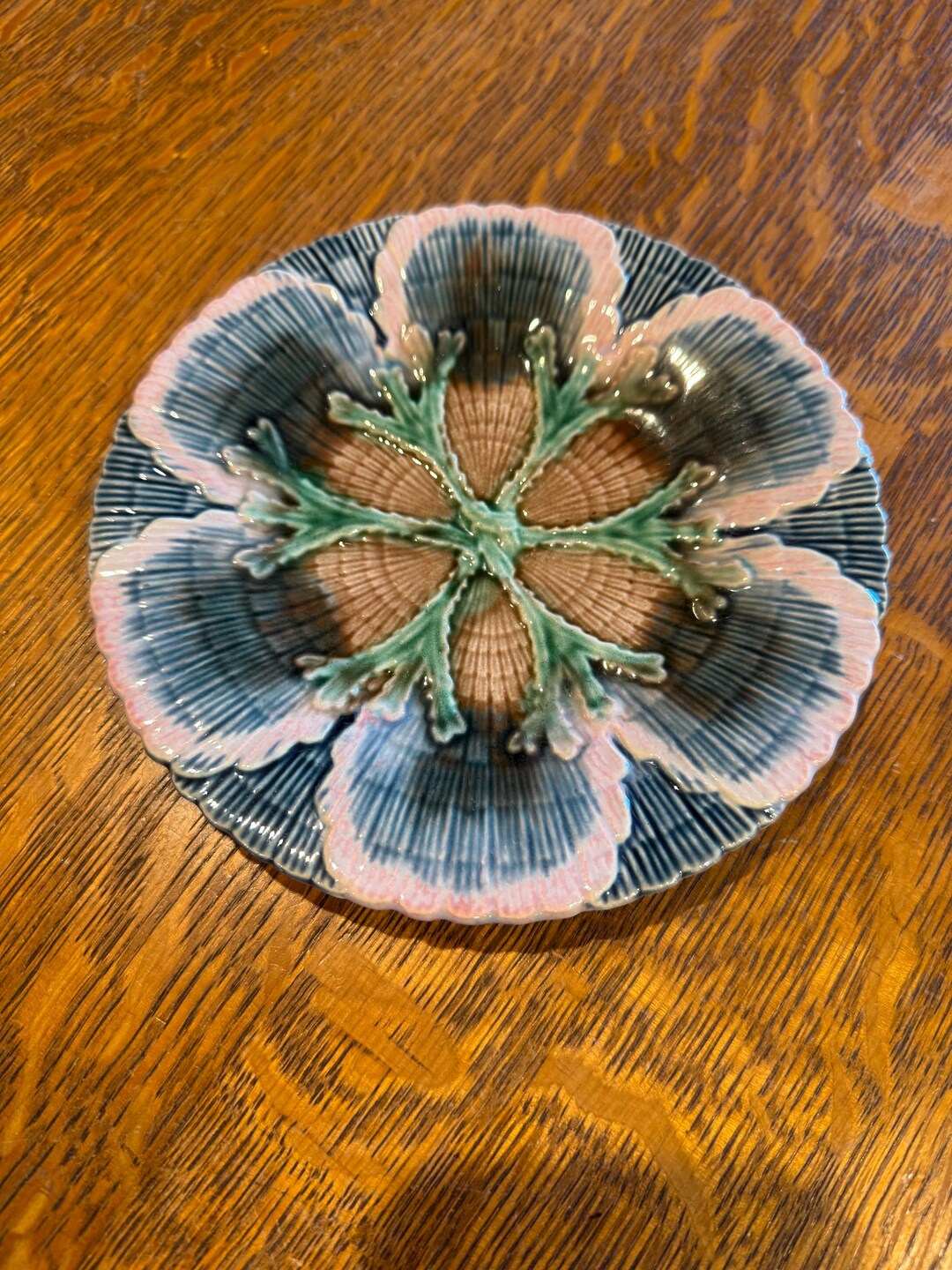 Antique Majolica Shell and Seaweed Plate - Griffin Smith and Hall ...