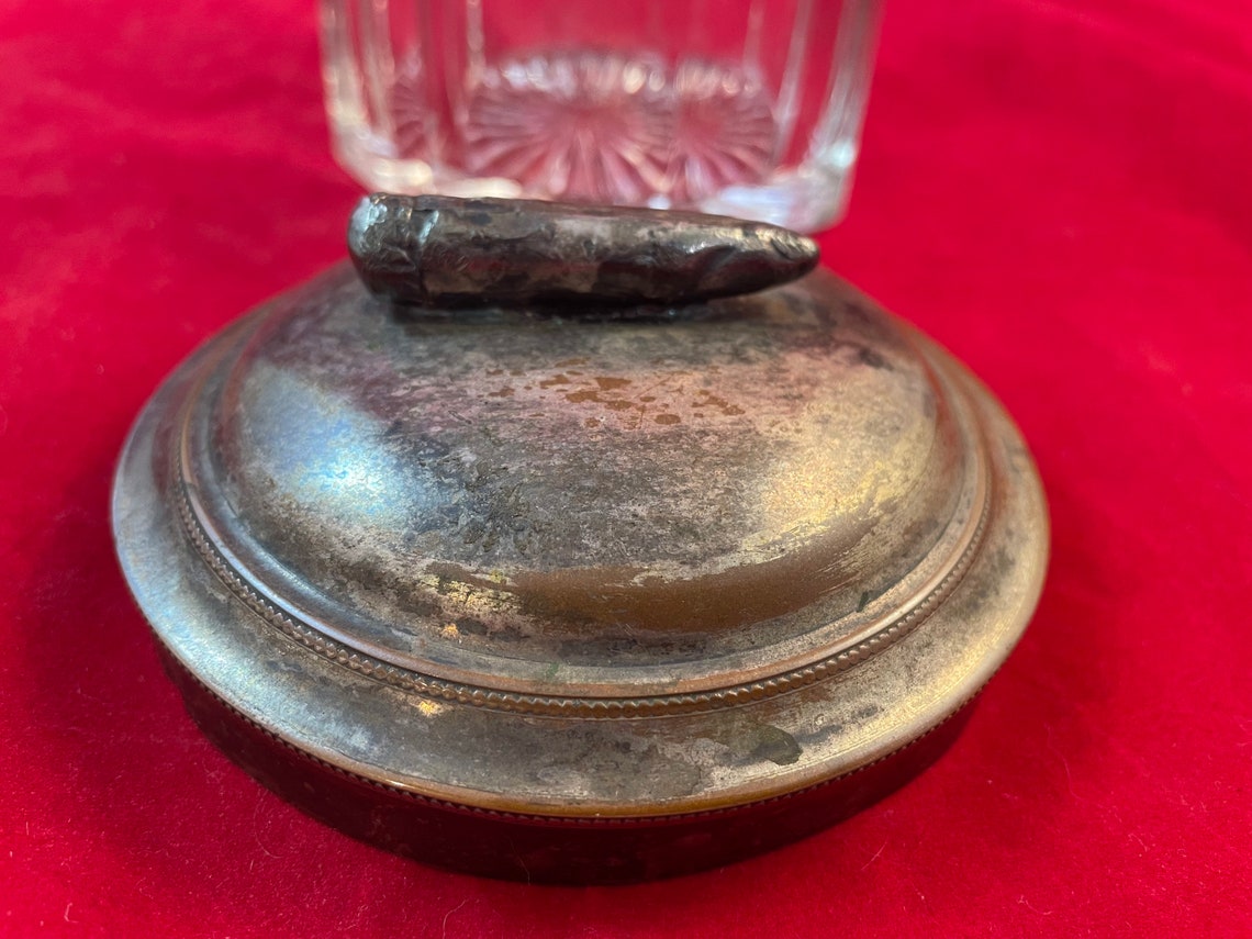 Antique Tobacco Cigar Jar Apollo Silver Co 1920's Cut - Etsy