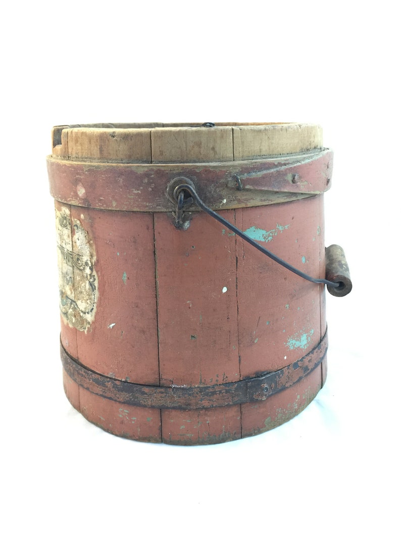 Antique Preserves Furkin Salmon Painted Furkin Antique - Etsy