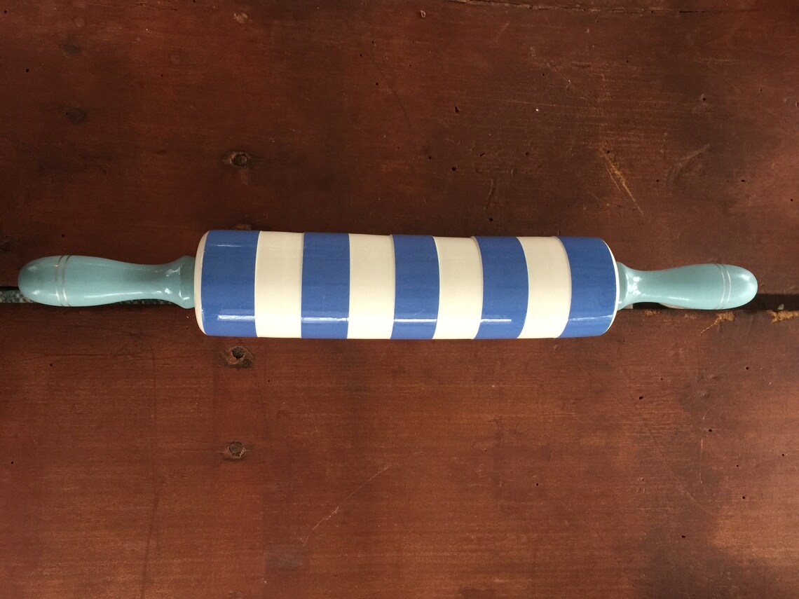 Antique Blue and White Rolling Pin T G Green & Co England | Etsy